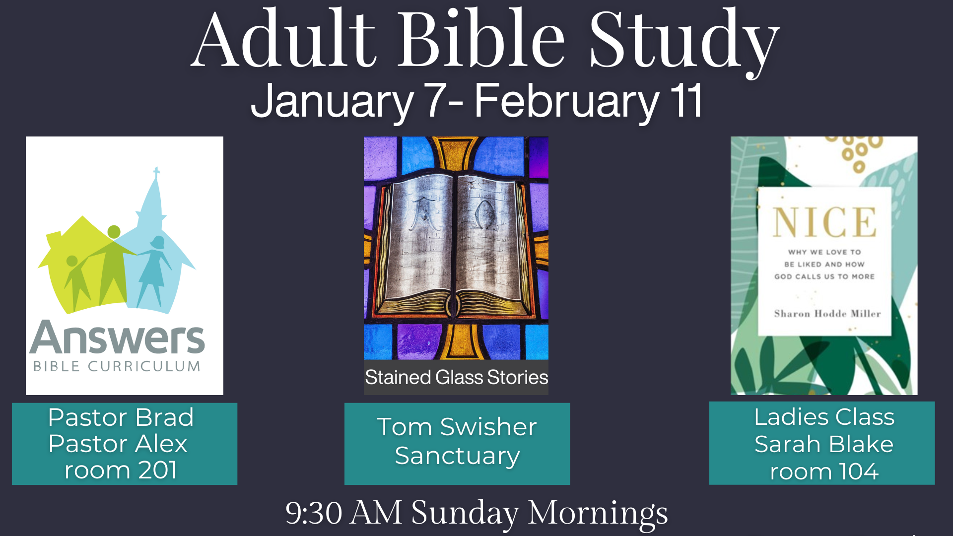 Adult Bible Classes - St. Timothy Lutheran Church